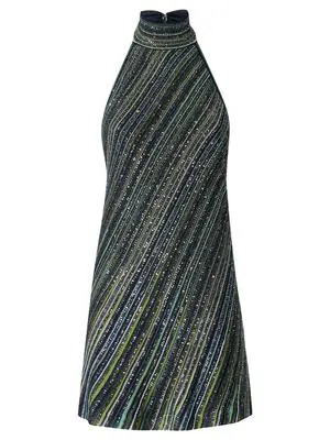 Missoni Halterneck Sequin Mini Dress - Green