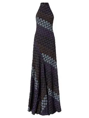 Missoni Halterneck Long Dress - Multicoloured