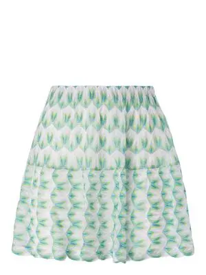 Missoni Pattern Viscose Mini Skirt - Multicoloured