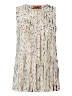 Missoni Ribbed Sequined Sleeveless Top - Multicoloured