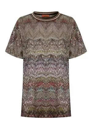 Missoni Zigzag Sequin T-shirt - Multicoloured