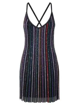 MISSONI Missoni Mini Dress With Criss-Cross Straps And Geometric Knit