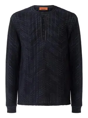 Missoni Serafino Shirt With Greek Key Motif - Black,grey