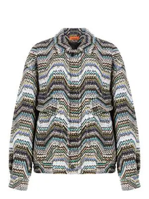 Missoni Oversized Wool Blend Zig Zag Jacket - Multicoloured