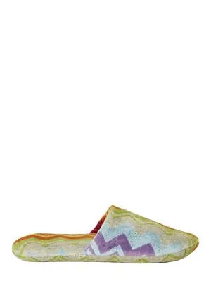 Missoni Giacomo Cotton Terry Chevron Slippers - Orange