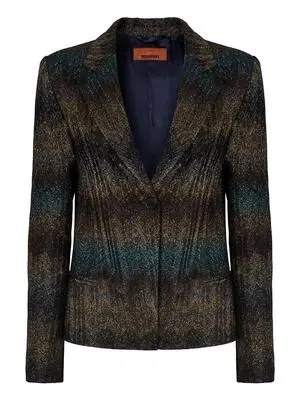 Missoni Single-breasted Snake Dégradé Motif Blazer - Blue