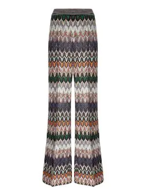 Missoni Wide Leg Trousers With Lace Motif - Multicoloured