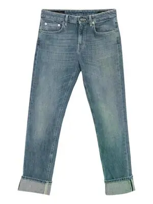 DONDUP Coco Logo Patch Turn-up Jeans - Blue