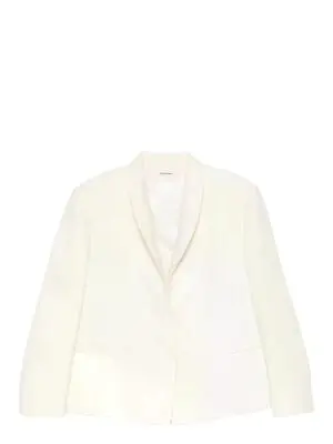 A.M.G. Long-sleeved Jacket With Shawl Collar - Neutrals