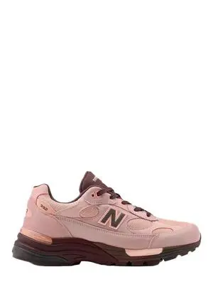 NEW BALANCE 992 Panelled Lace-up Sneakers - Pink