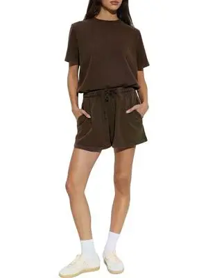 The Upside Soho Eva T-shirt With Embroidered Logo - Brown