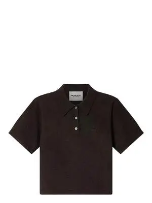 MARANT ETOILE Althea Short Sleeve Polo - Brown