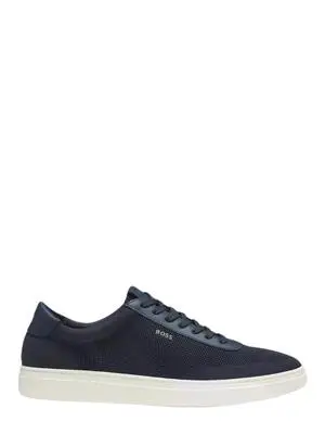 BOSS Logo Print Low-top Sneakers - Blue