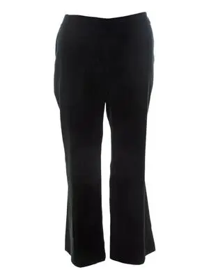 Alexander McQueen Velvet Wide-leg Trousers - Black