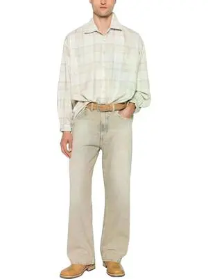 Our Legacy Borrowed Check-print Shirt - Neutrals