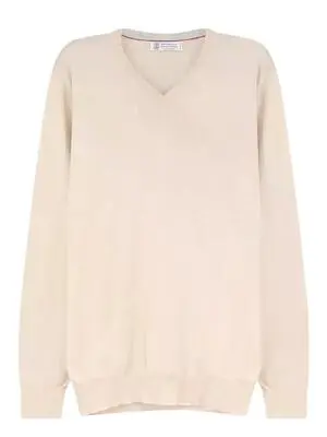Brunello Cucinelli V-neck Sweater - Neutrals