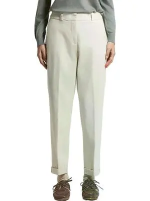 Peserico Pressed-crease Tailored Trousers - Neutrals