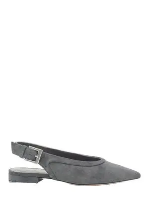 Peserico Pointed-toe Slingback Flat Pumps - Grey