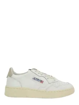 AUTRY Medalist Perforated Leather Sneakers - Neutrals
