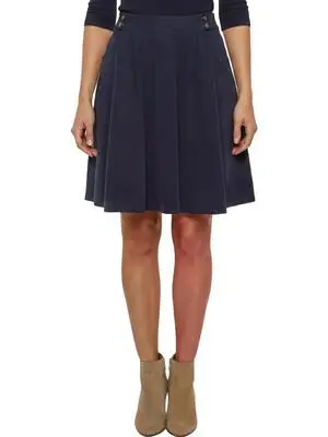 BOSS Textured Crepe A-line Mini Skirt - Blue