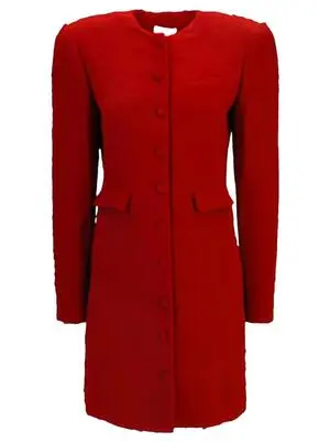 Magda Butrym Bouclé Button-up Mini Dress - Red