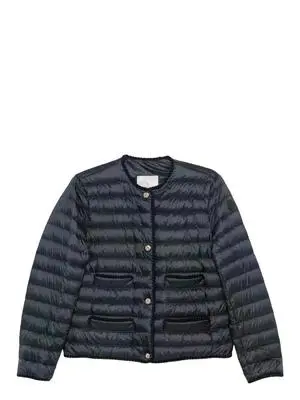 Moncler Circaete Braided Trim Short Down Jacket - Blue