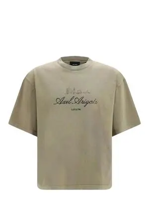 Axel Arigato Logo-print Washed T-shirt - Neutrals