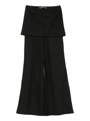 Enza Costa Twill Apron-style Trousers - Black