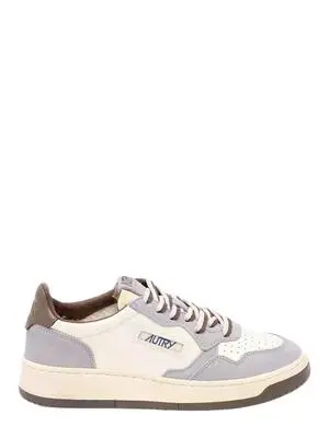 AUTRY Autry Medalist Leather Sneakers Neutrals