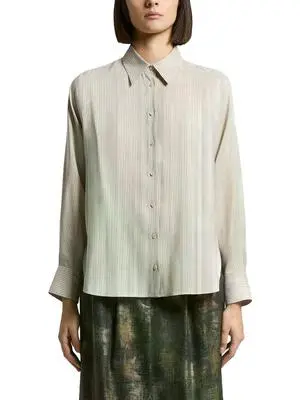 Peserico Striped Long Sleeve Shirt - Neutrals