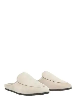 Peserico Suede-finish Flat Mules - Neutrals