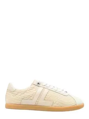 LANVIN Quilted Logo Sneakers Neutrals