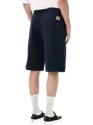 Carhartt Work In Progress Brader Logo-patch Shorts - Blue