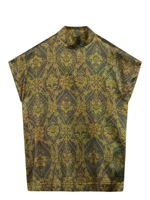Momoni Ulla Printed Silk-satin Blouse - Green