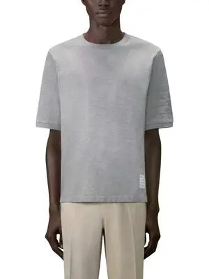 Thom Browne 4-bar Ottoman T-shirt - Grey
