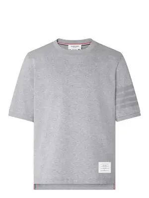 Thom Browne Jersey Ottoman 4-bar T-shirt - Grey