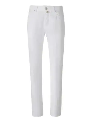 Jacob Cohen Logo-patch Jeans - White