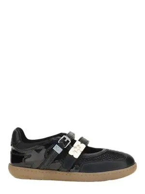 GANNI Sue Panelled Ballet Flats - Black