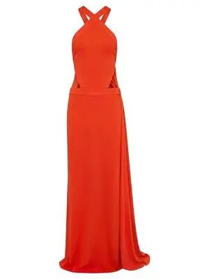 THE NEW ARRIVALS ILKYAZ OZEL Yoko Cutout-detail Maxi Dress - Red