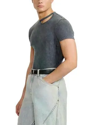 LGN LOUIS GABRIEL NOUCHI LGN LOUIS GABRIEL NOUCHI Asymmetric Cutout Ribbed T-Shirt