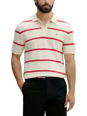 Gant Striped Short-sleeve Polo Shirt - Neutrals