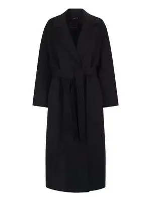Max Mara Belted Wrap Coat - Black