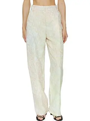 IRO PARIS Textured Finish Straight-leg Trousers - Neutrals
