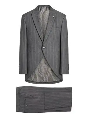 ROBERTO VINCENTI Pinstripe-pattern Single-breasted Suit - Grey
