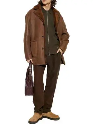 SAMSOE SAMSOE Samatt Zip-up Polo-collar Cardigan - Brown