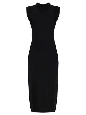 IRO PARIS Ribbed-knit Sleeveless Midi Dress - Black
