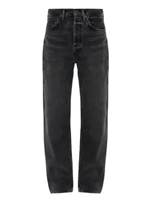 AGOLDE Faded Effect Straight-leg Jeans - Black