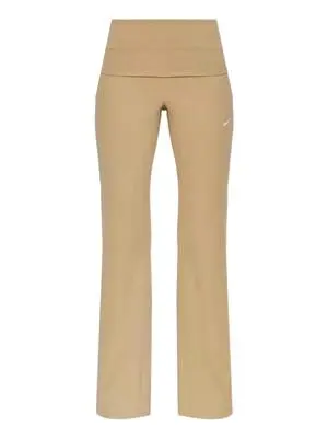 Nike Embroidered Ribbed Track Pants - Neutrals