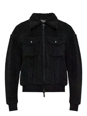 Dsquared2 Fleece Zip-up Jacket - Black