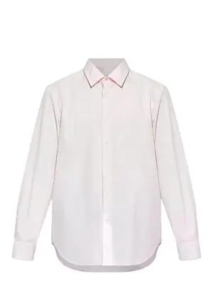 Paul Smith Contrast-trimmed Long-sleeved Shirt - Pink